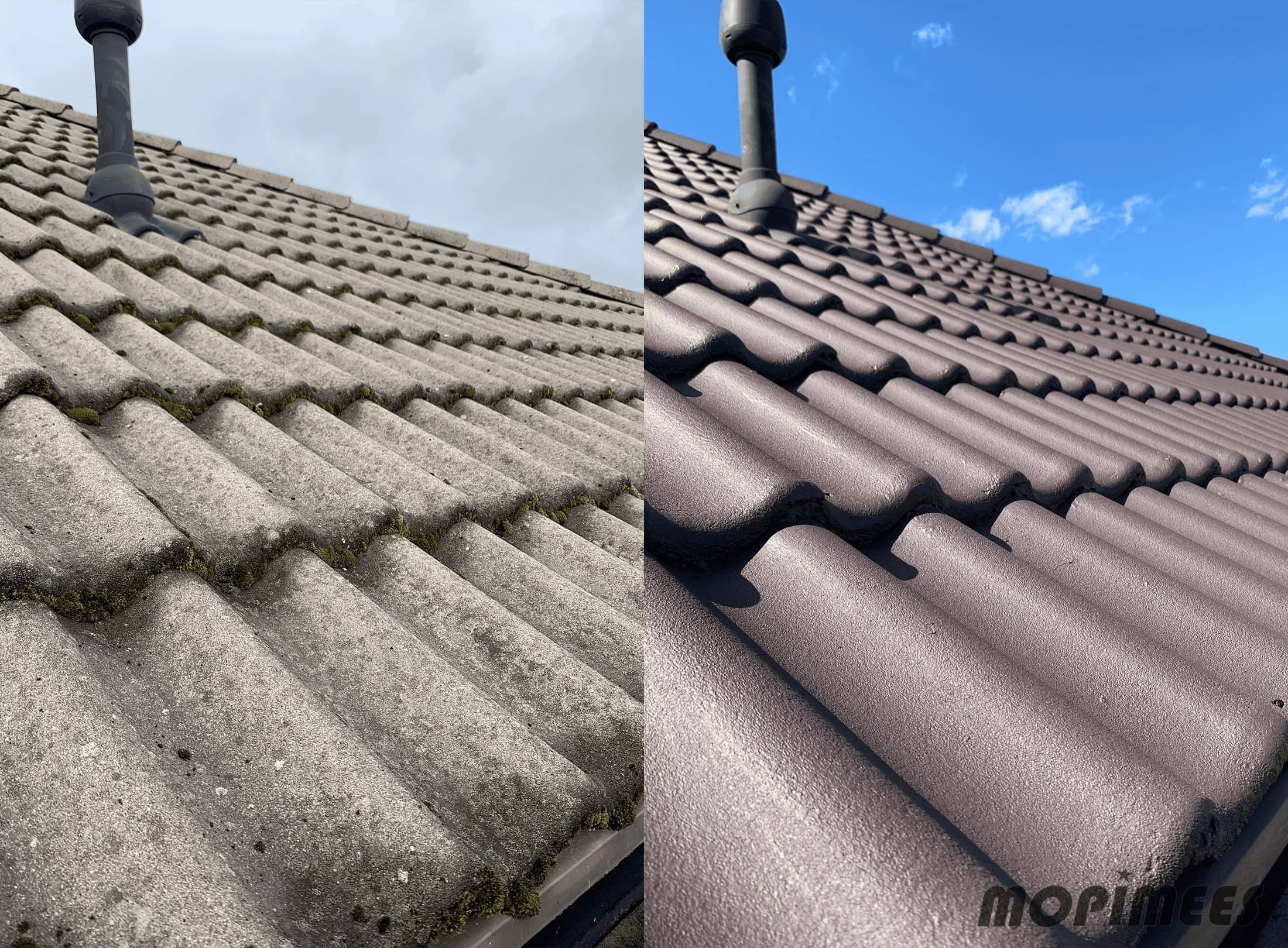 Katuse puhastamine: kuidas pesime ja värvisime erakliendi katuse